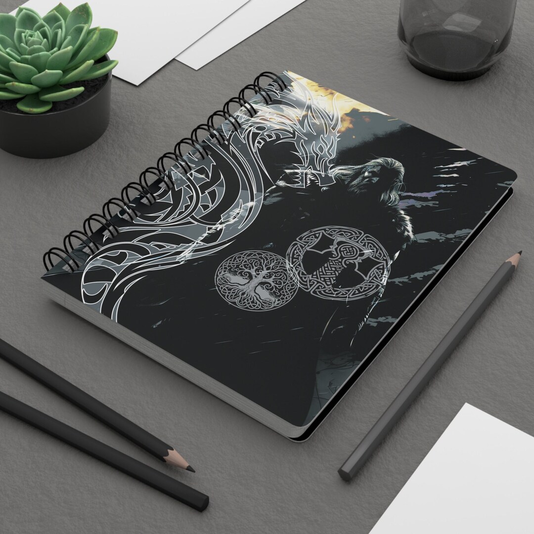 Norse Dragon Journal Gift Magical Protection Helm of Awe Norse Pagan ...