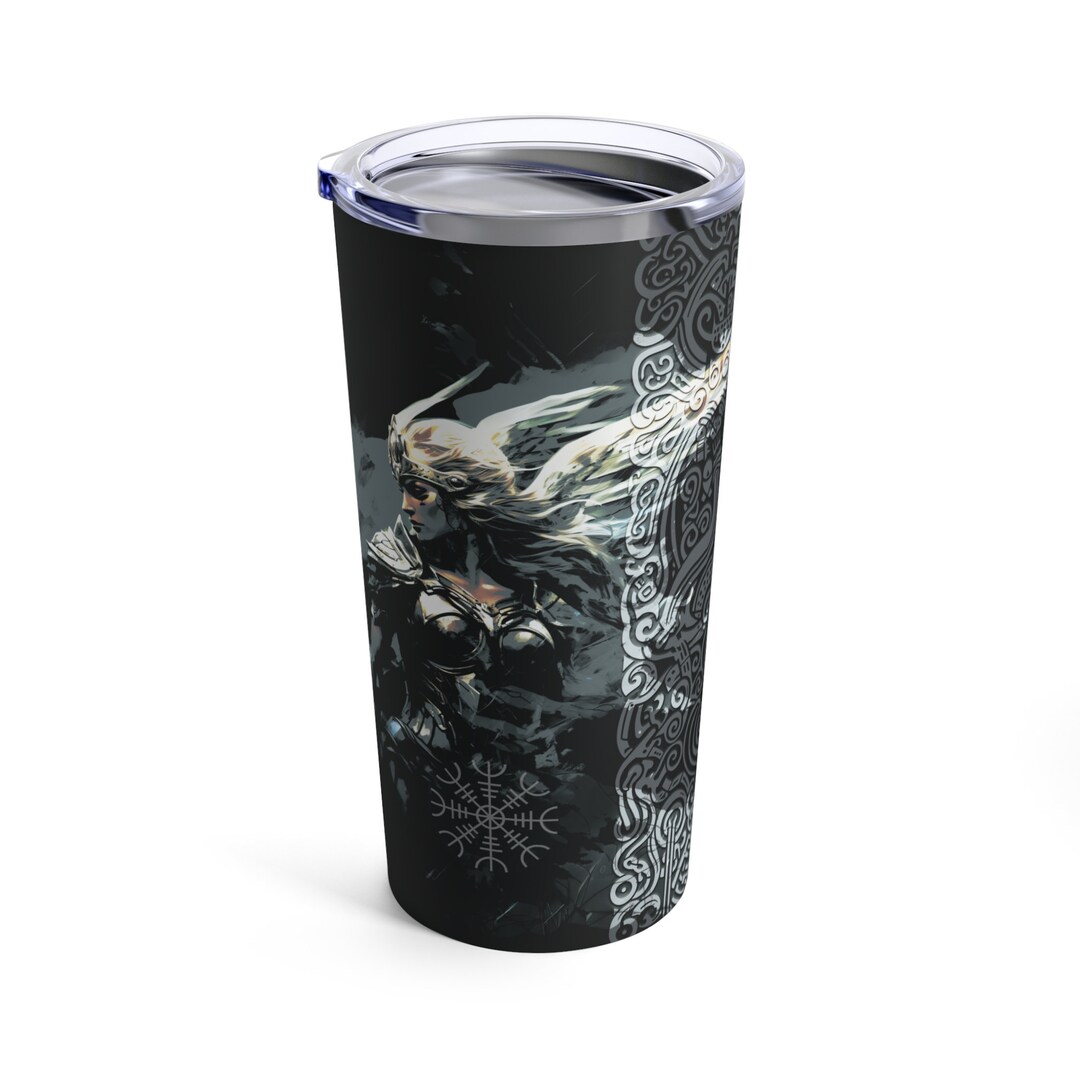Norse Tumbler Gift Magical Protection Helm of Awe Norse Pagan Viking ...