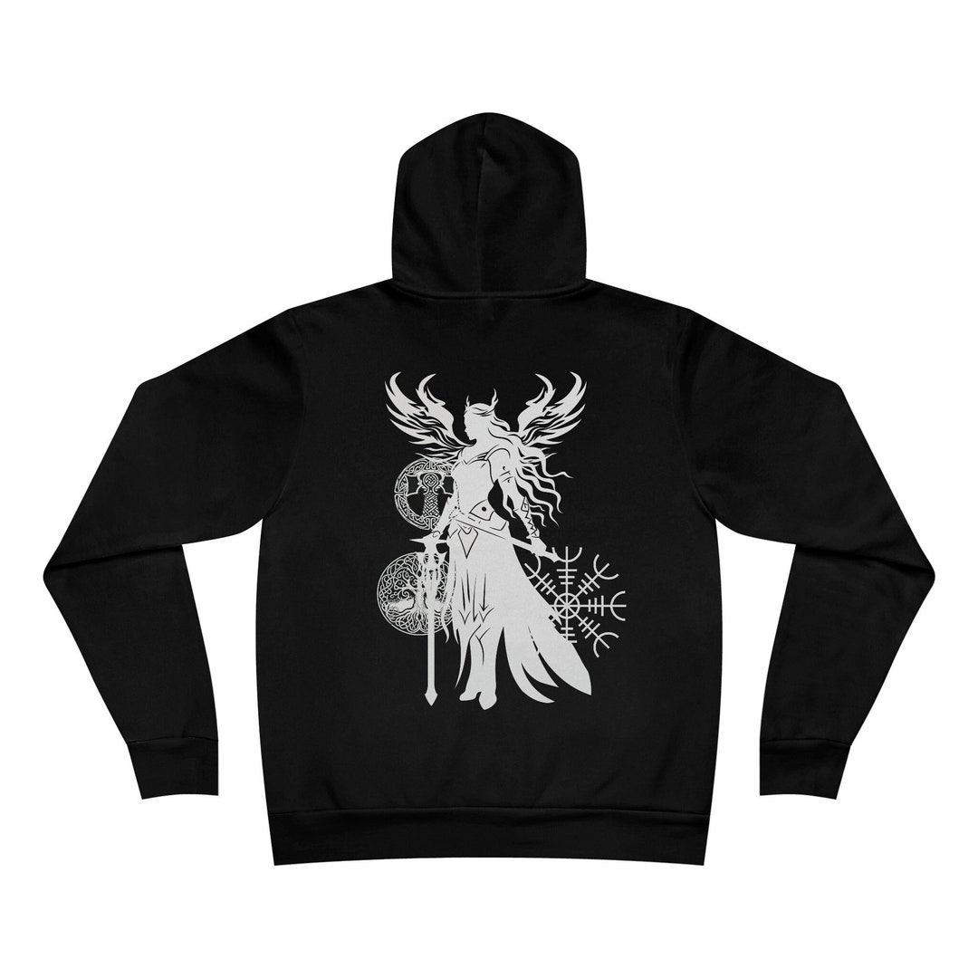 Norse Valkyrie Unisex Hoodie Gift Magical Protection Helm of Awe Norse ...