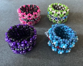 Epic Rotator Kandi Cuff, Kandi Bracelet, Y2K Kandi Jewelry, Custom ...