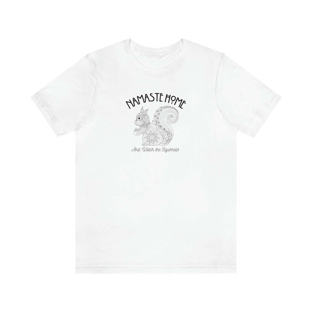 Namaste Squirrel Adult Coloring Book T-shirt/unisex, Men, Women. Fun ...