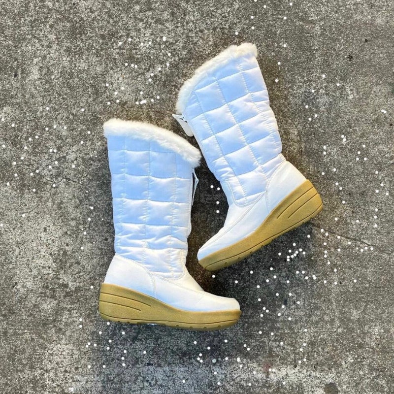 Y2k Fur Boots - Etsy