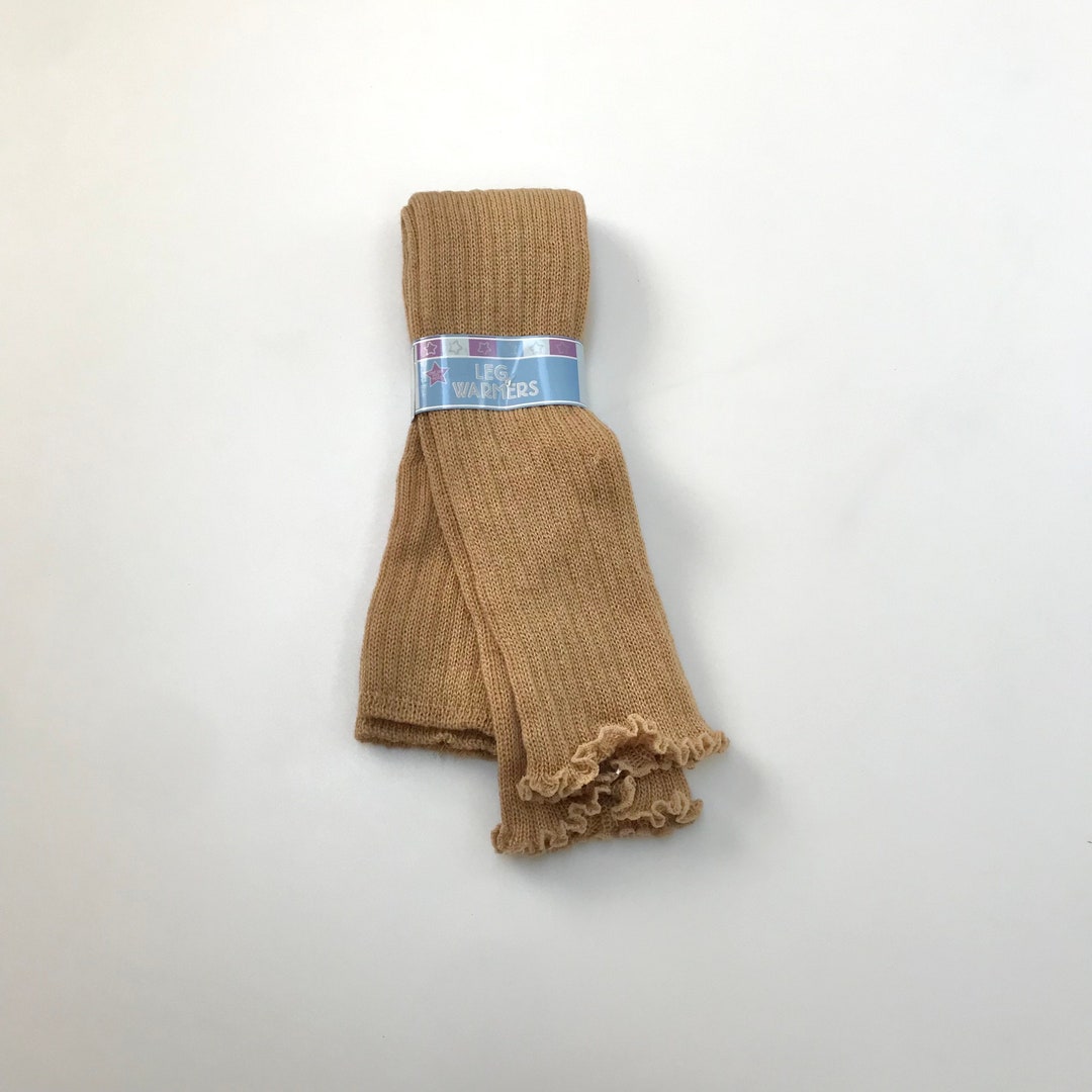 Vintage Y2k 2000s Knit Brown Beige Ruffle Leg Warmers Boot Cuff Cover ...