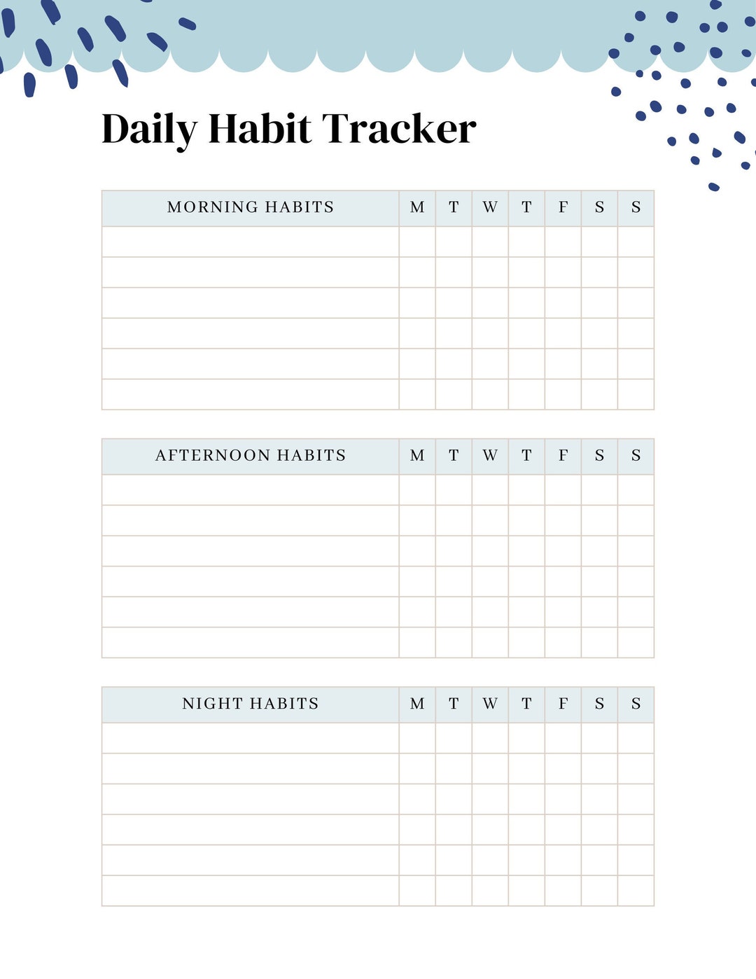 Daily Habit Tracker | Personal Growth, Growth Mindset, Atomic Habits ...