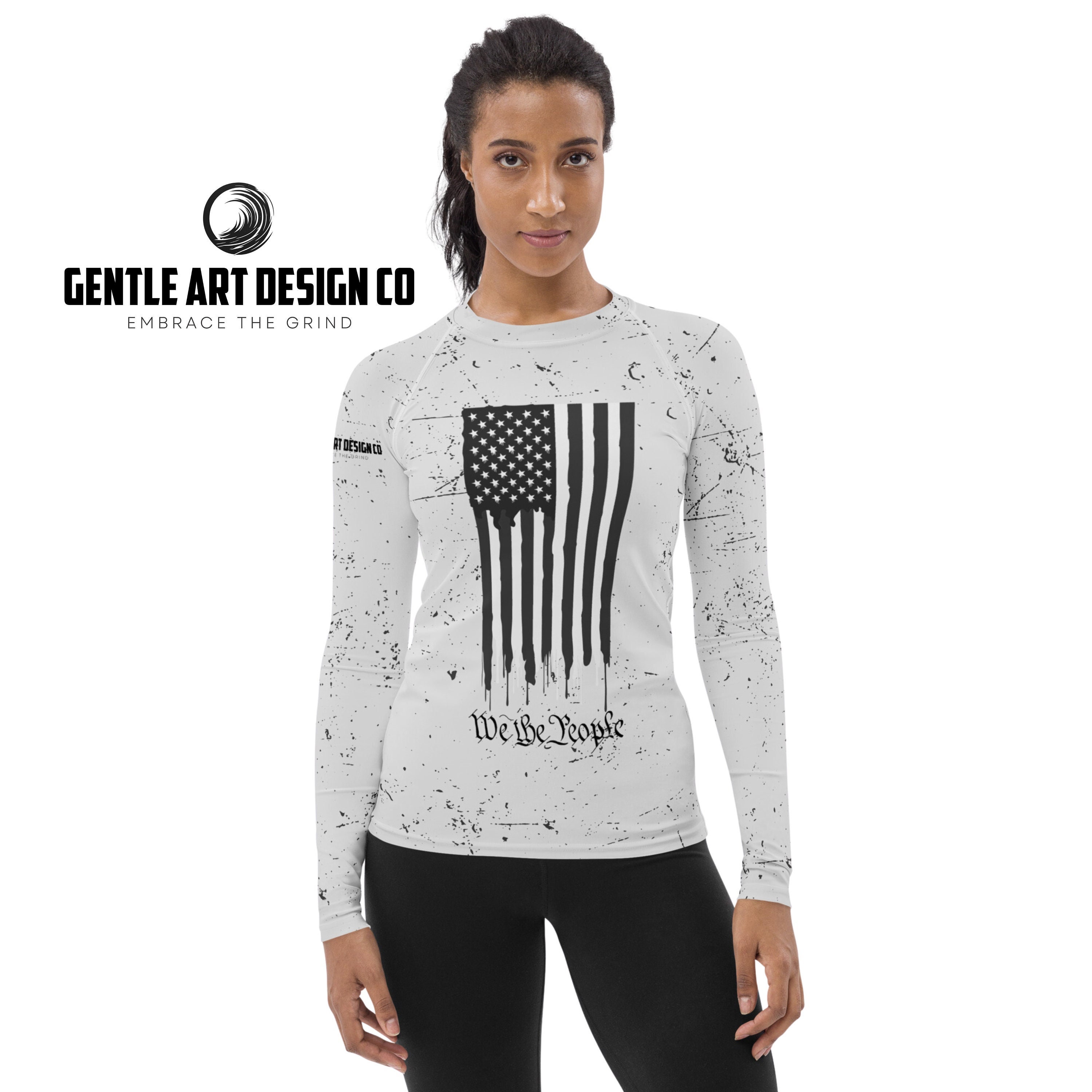 We the People Women's BJJ Rash Guard Jiujitsu Rashguard Compression MMA ...