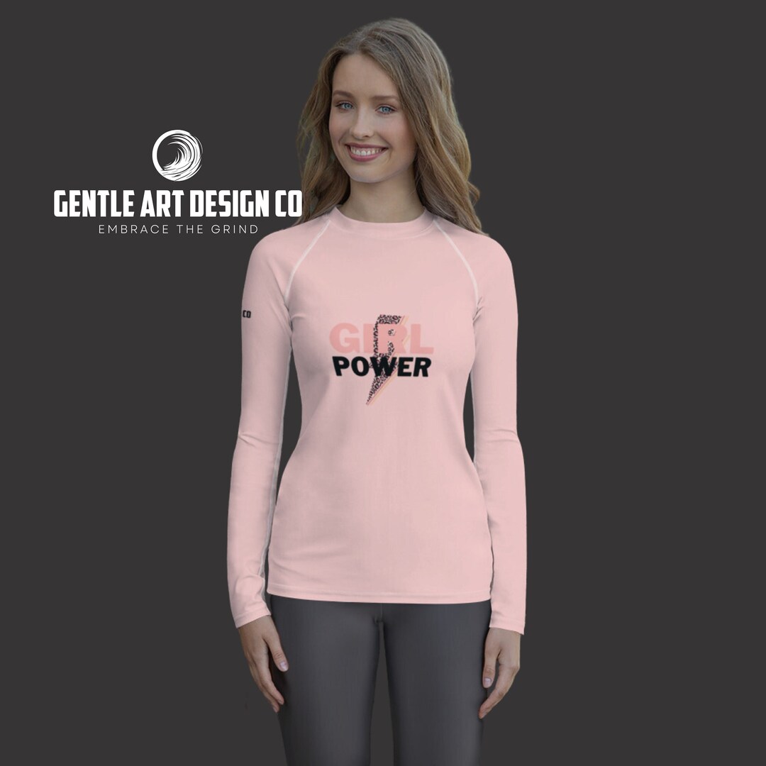 Women's BJJ Rash Guard | Girl Power | Jiu-jitsu Rashguard | Long Sleeve ...