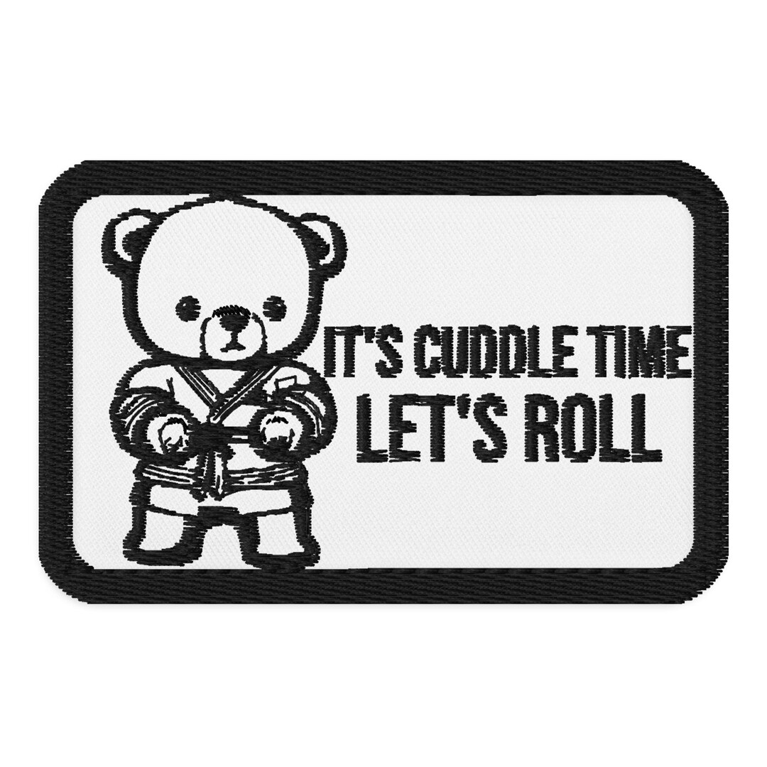 Cuddle Time BJJ Gi Patch 3.5″×2.25″ | Funny Embroidered Patch | Iron-on ...