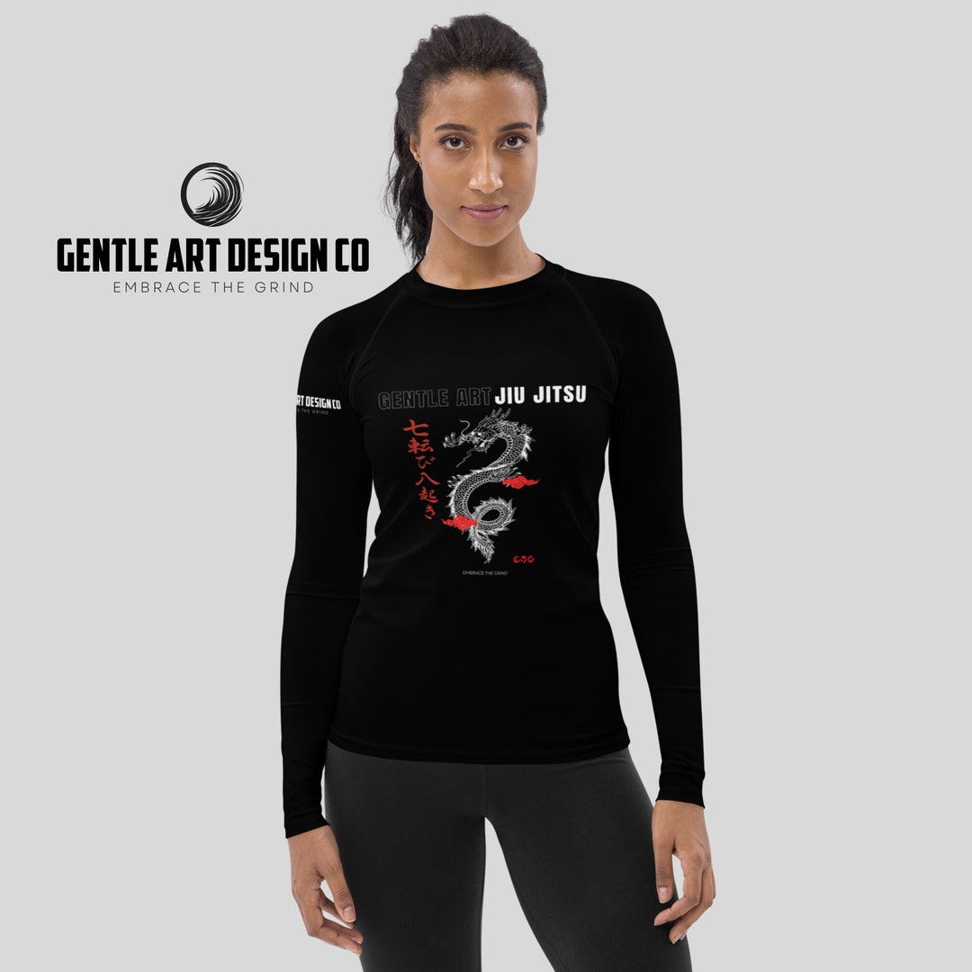 Women's Long Sleeve BJJ Rash Guard | Japanese Dragon, Jiu-jitsu, MMA - Etsy