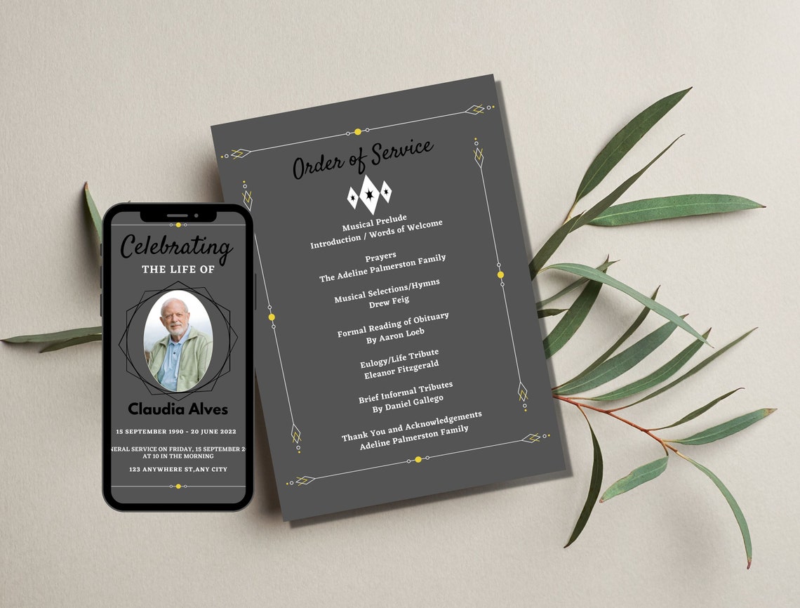 DIGITAL FUNERAL INVITE, Memorial Digital Invitation Printable, Text ...
