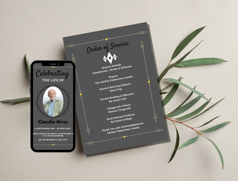 DIGITAL FUNERAL INVITE, Memorial Digital Invitation Printable, Text ...