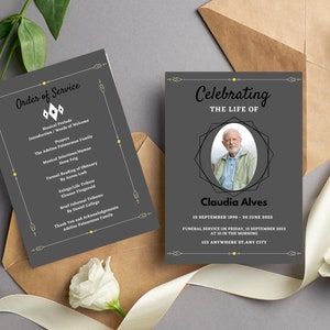 DIGITAL FUNERAL INVITE, Memorial Digital Invitation Printable, Text ...