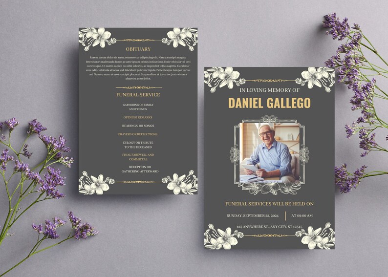 DIGITAL FUNERAL INVITE, Memorial Digital Invitation Printable, Text ...
