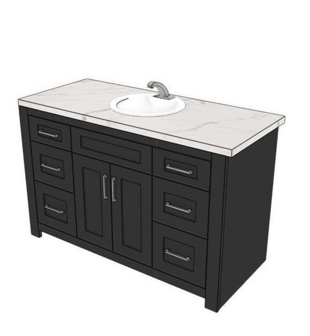DIY Bathroom Vanity 48” CNC FILES - Etsy