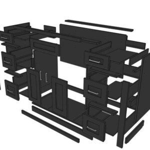 DIY Bathroom Vanity 48” CNC FILES - Etsy