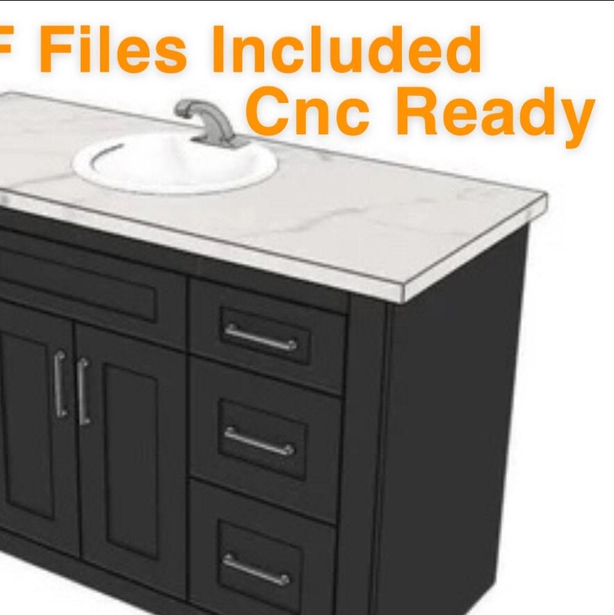 DIY Bathroom Vanity 48” CNC FILES - Etsy