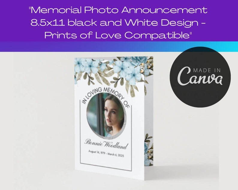 Editable Funeral Program Template Elegant Memorial Service - Etsy Australia