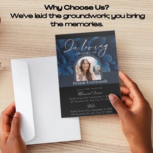Editable Funeral Program Cards Printable Remembrance Cards - Etsy
