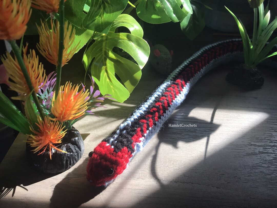 Crochet Red Sided Garter Snake (pattern) - Etsy