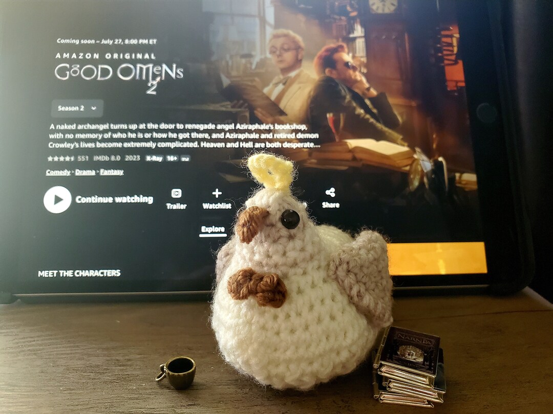 Aziraphale Crochet Amigurumi Dove/bird (digital Pattern) - Etsy