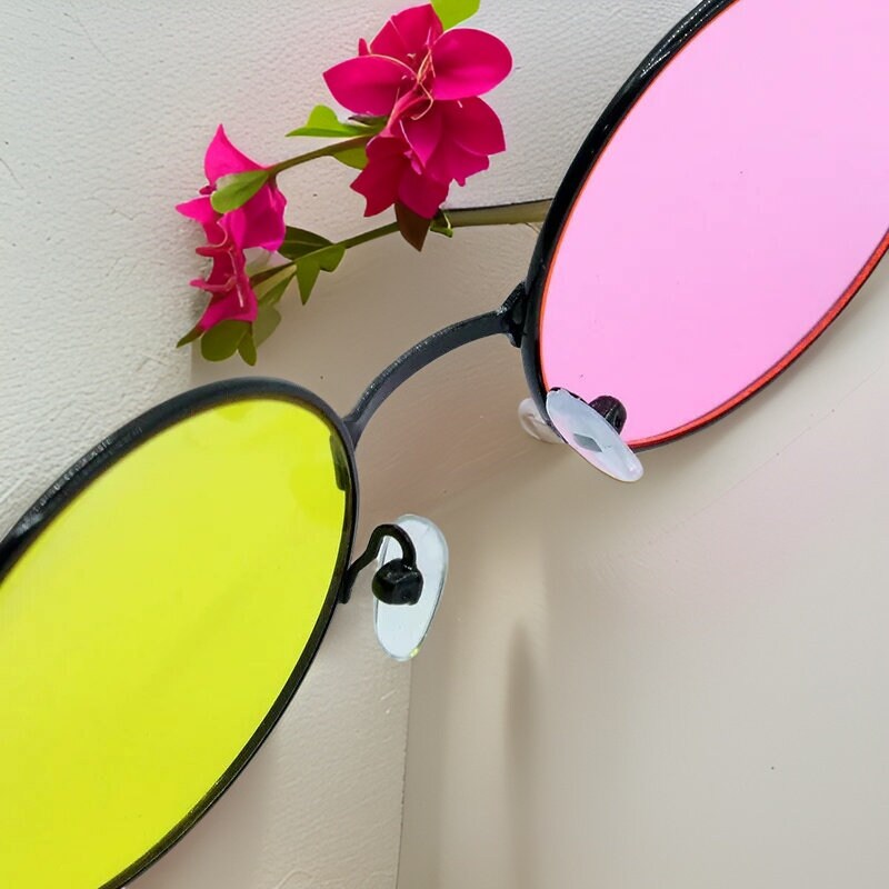 Spamton G. Spamton Glasses Undertale Pink and Yellow Circle Glasses ...