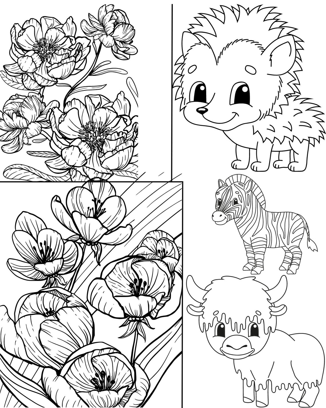 Coloring Pages/cute Coloring Pages/fun Coloring Pages - Etsy
