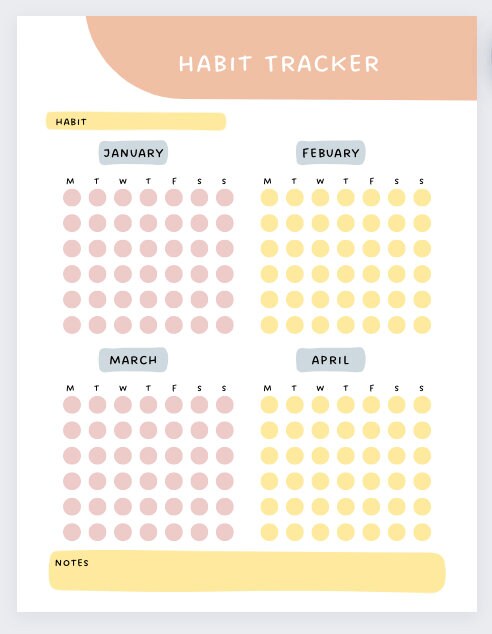 2024 HABIT TRACKER, Undated Desk Habit Tracker 19 Pages of Organization ...