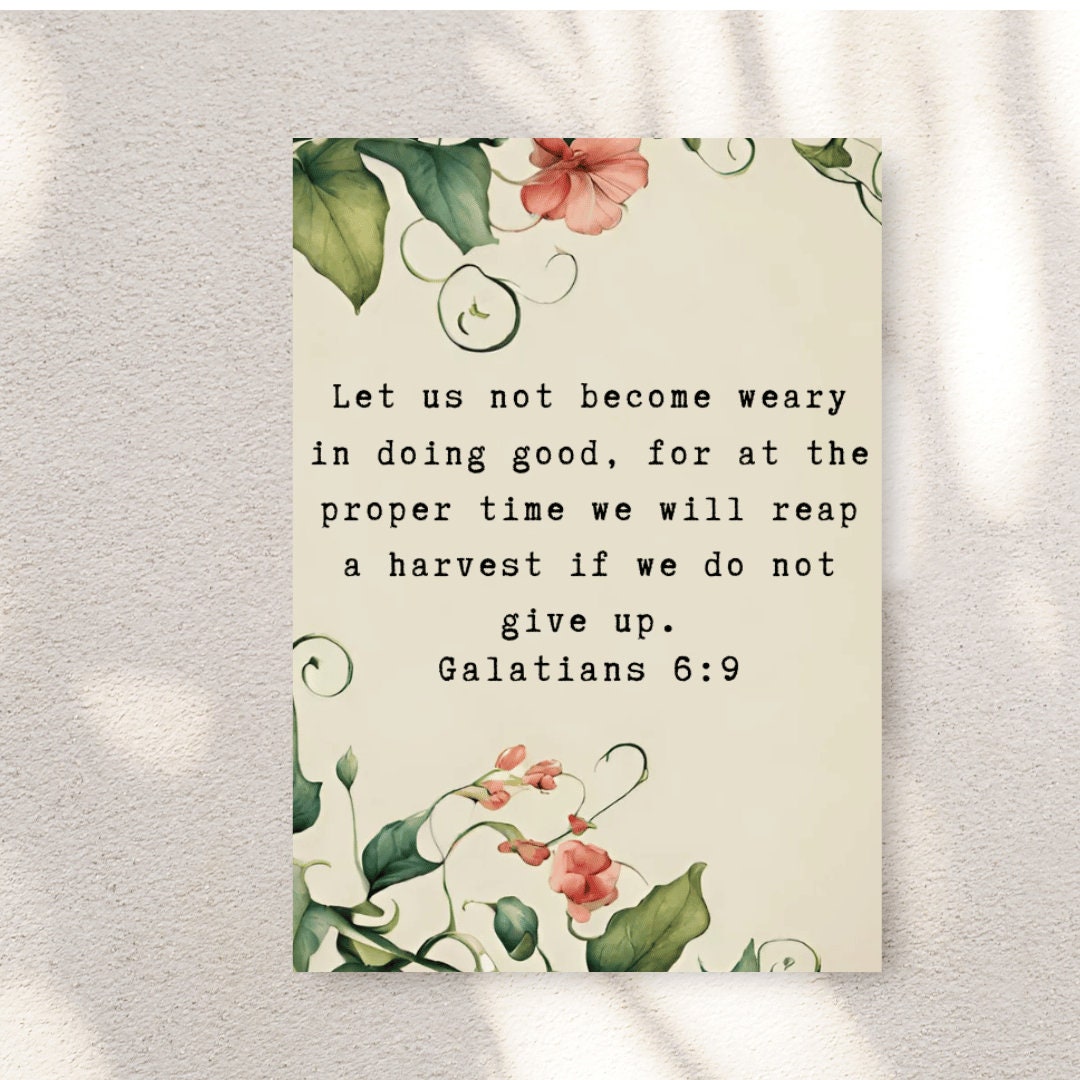 Motivational Christian Scripture Wall Art for Office Dorm or Bible ...