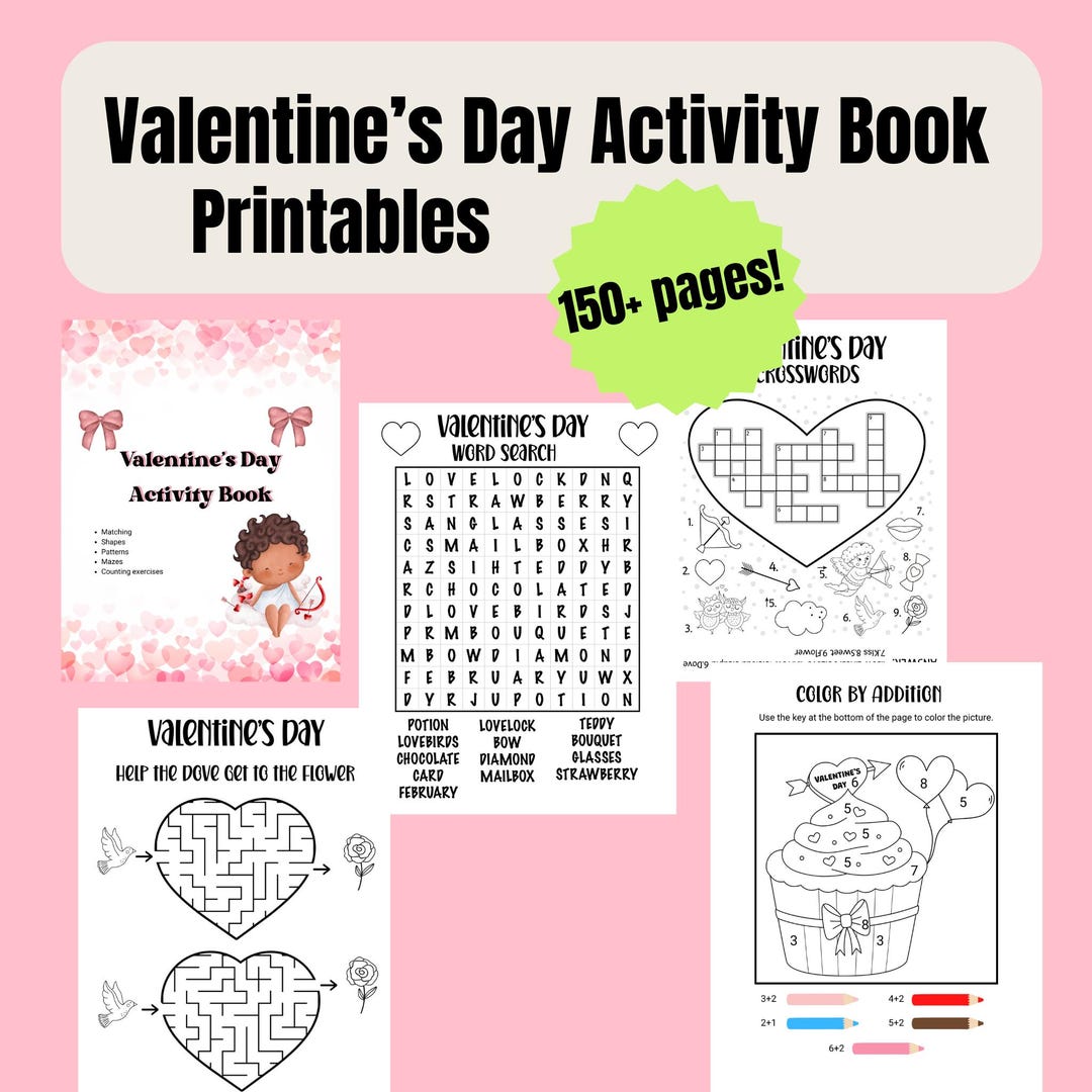 150+ Valentine's Day Activities - Kids Activity Book for Valentine's ...