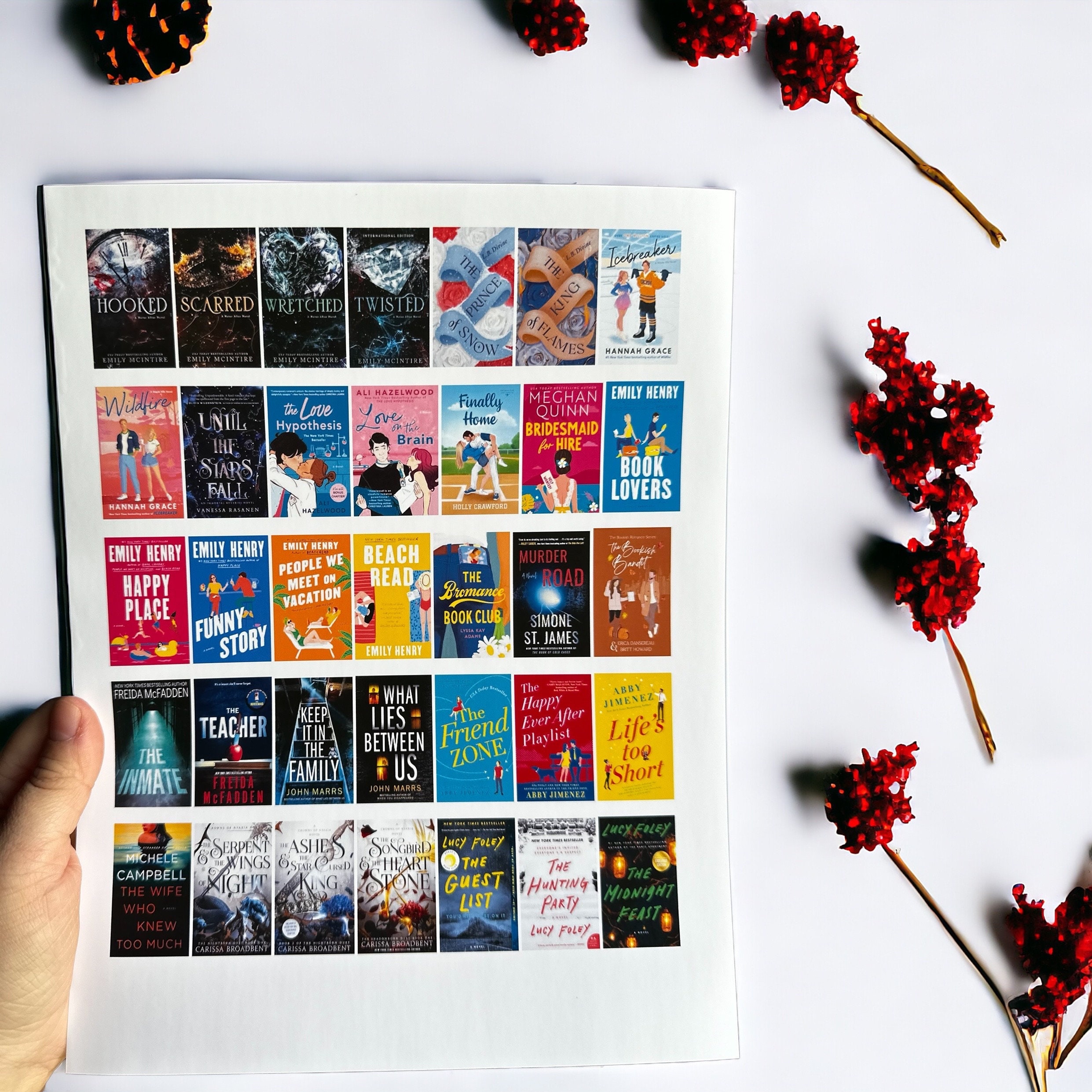 Book Cover Stickers | Romance, Fantasy, Sci-fi | Pre-cut Bookish ...