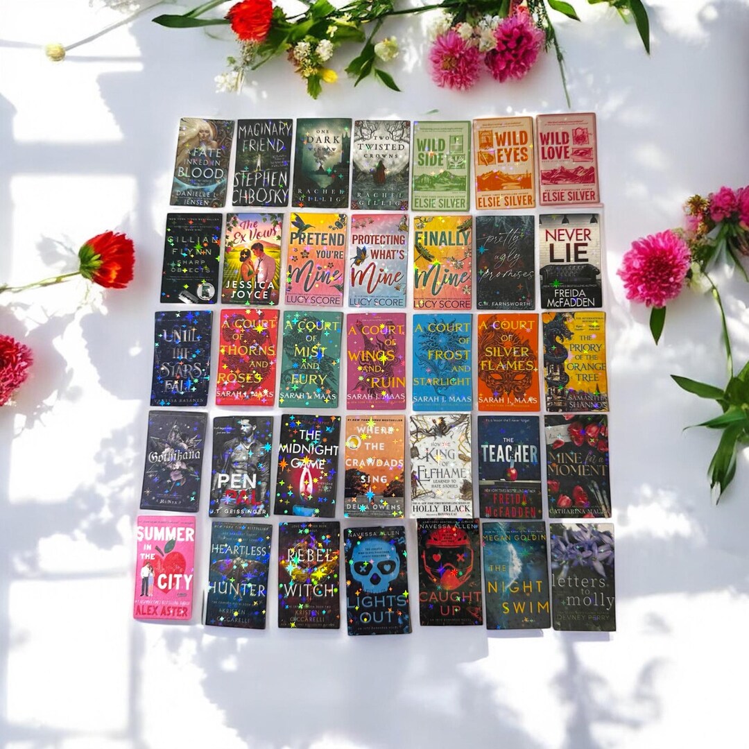 Holographic Book Cover Stickers | Sticker Pack | Book Cover | Custom ...
