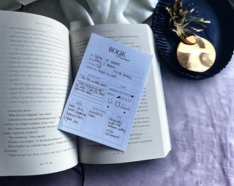 Book Review Sticky Notes Notepad Kit Medium - Etsy