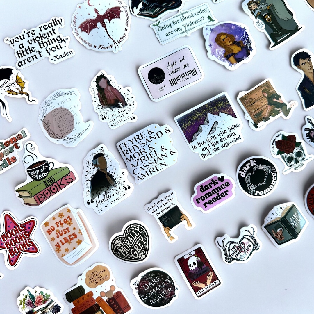 Bookish Fandom Sticker Pack | ACOTAR, Throne of Glass, Crescent City ...