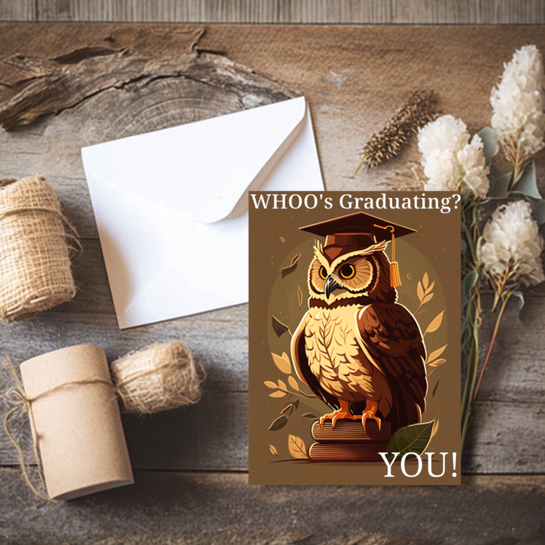 Wise Owl Graduation Card - Congrats Grad Invite - Graduation Greeting ...