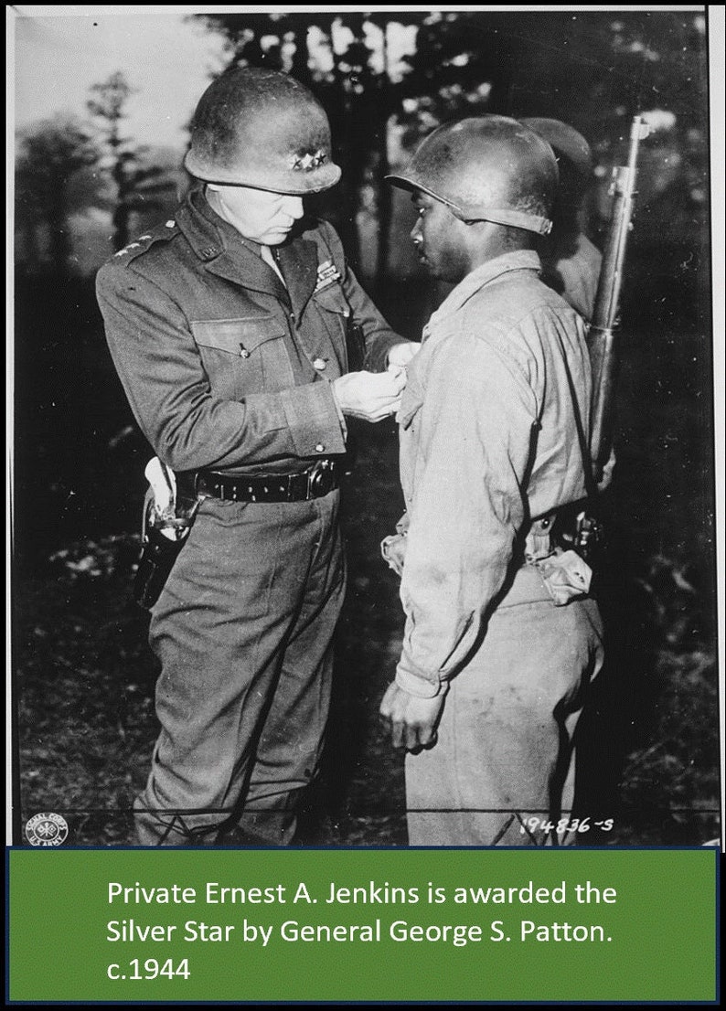 George Patton Pins Medal on Black Soldier - Etsy