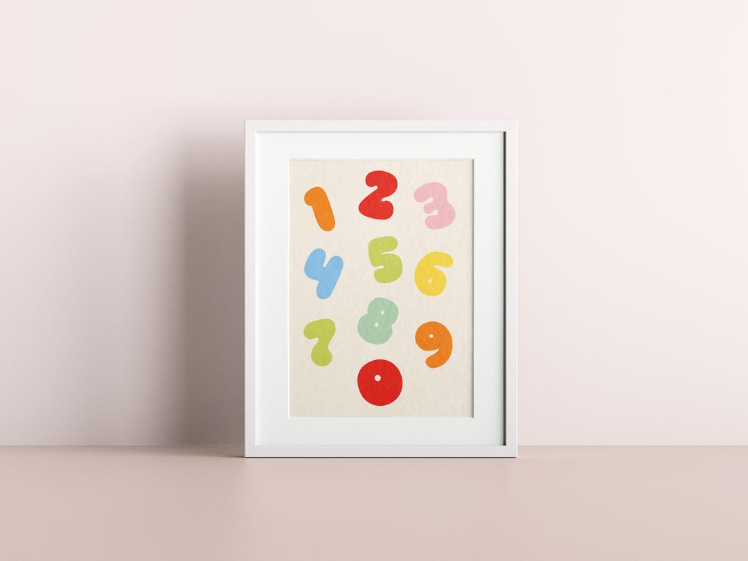 Numbers Art Print for Playroom Kids Room - Etsy