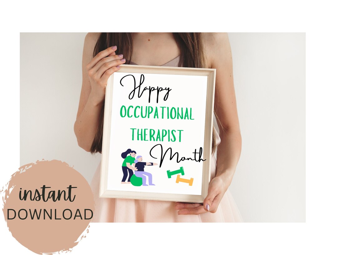 Happy Occupational Therapy Month, Digital Print, Thank You Gift - Etsy