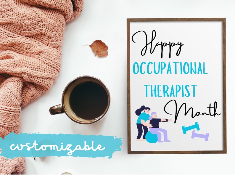 Happy Occupational Therapy Month, Digital Print, Thank You Gift - Etsy