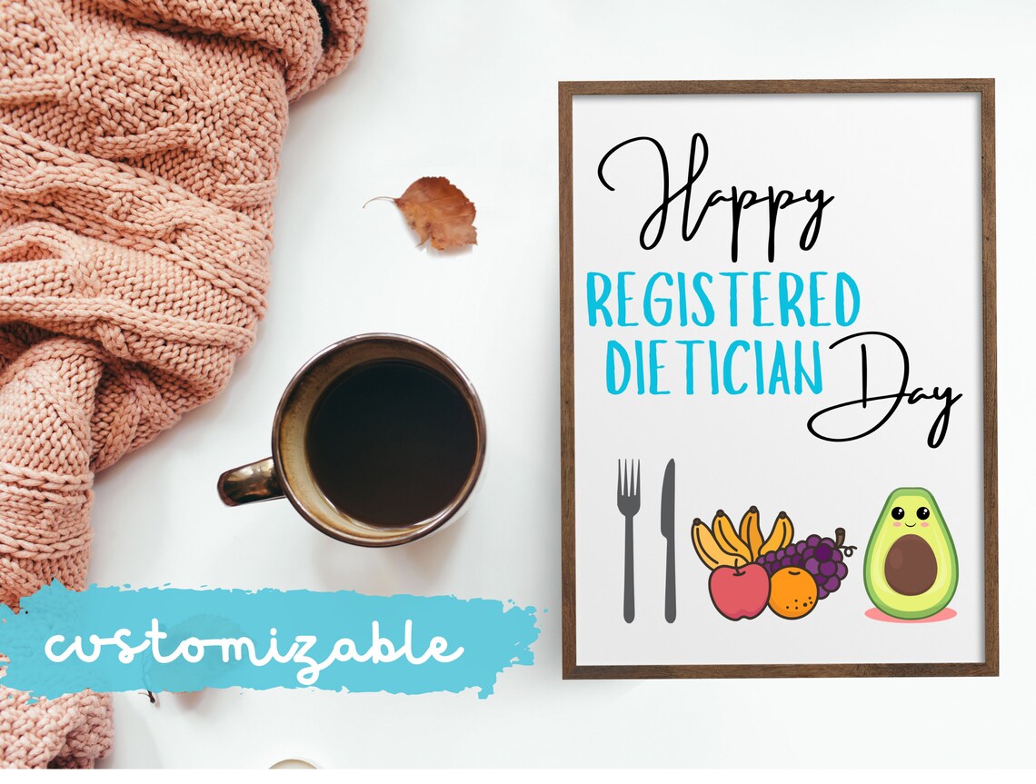 Happy Registered Dietician Day Printable Sign, RD Appreciation, RD ...