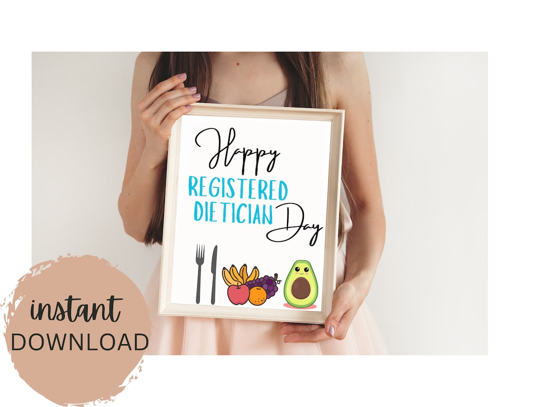 Happy Registered Dietician Day Printable Sign, RD Appreciation, RD ...