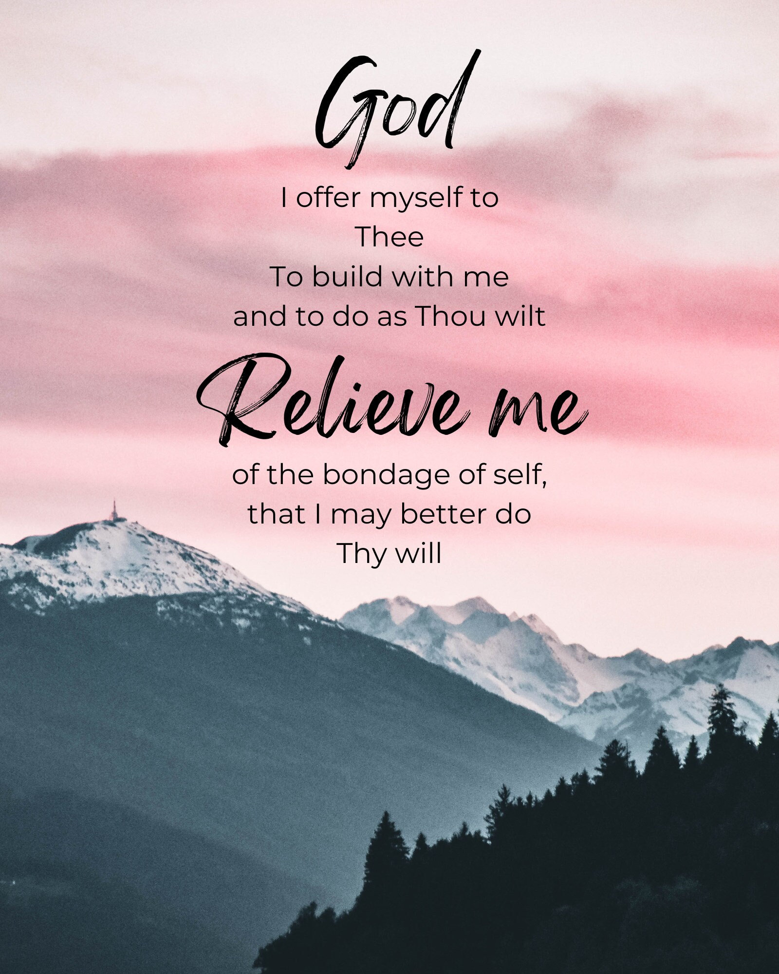 AA Third Step Prayer Serene Background Digital Download 8x10 - Etsy