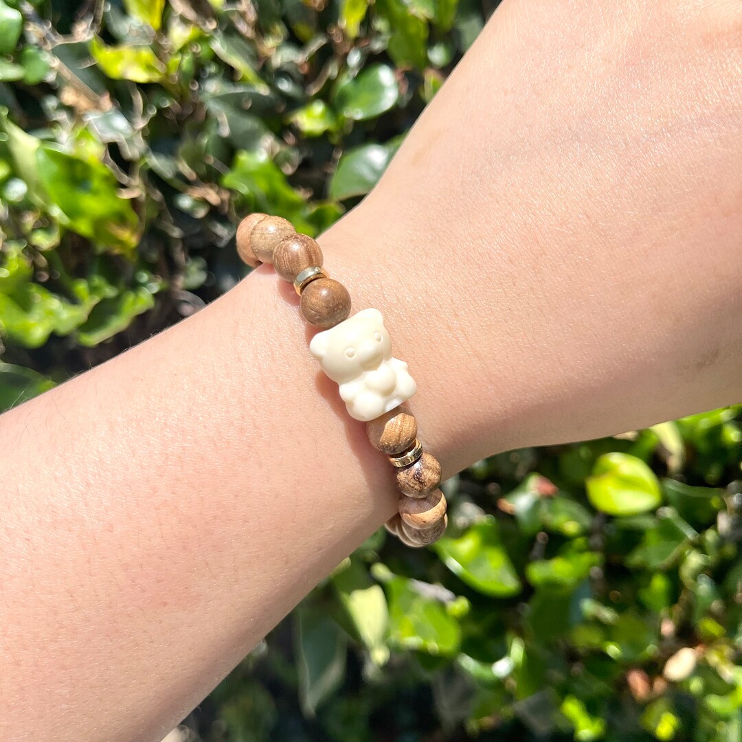 Natural Aromatic Agarwood Bracelet Diffuse Beads Meditation Beads Milky ...