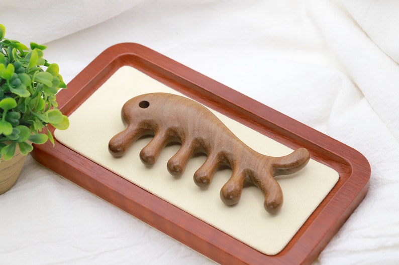 Sandalwood Massage Comb: Fish Bone Acupressure Tool - Etsy