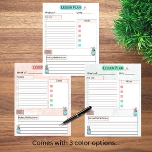 Teacher Printable Planner, Lesson Planner Pages, Printable Lesson Plan ...