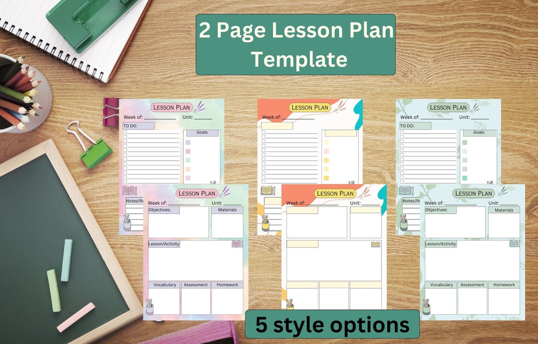 Lesson Plan, Teacher Planner, Printable Planner Pages, Printable Lesson ...