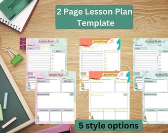 Editable Daily Lesson Plan, Printable Planner Pages, Printable Teacher ...