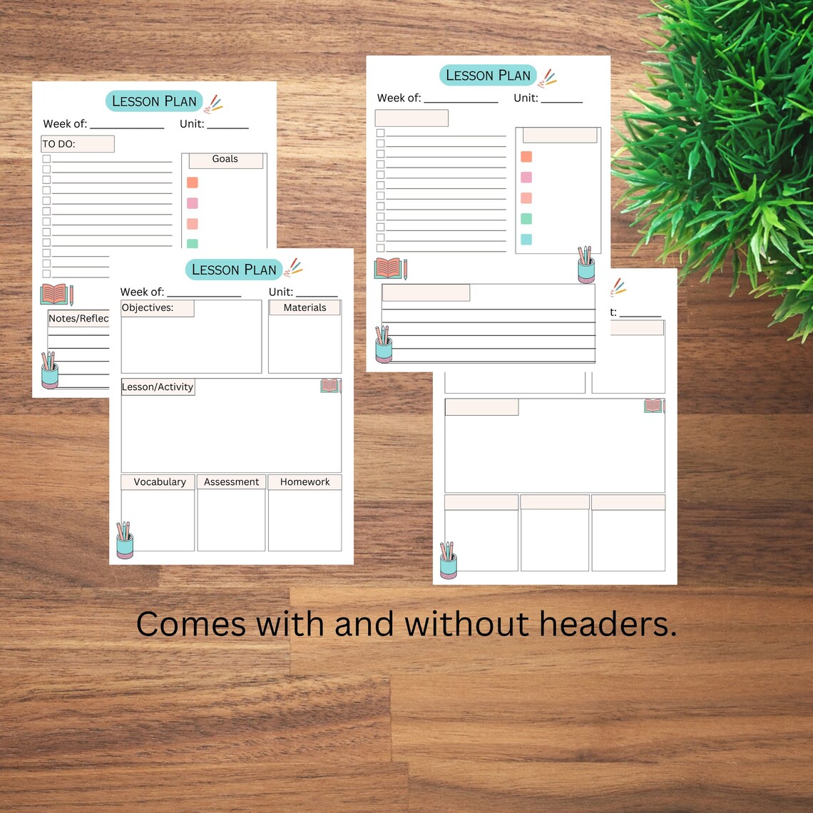 Homeschool Printable Planner Lesson Plan Template Teacher - Etsy