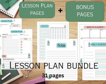 Printable Lesson Plan Planner - Etsy