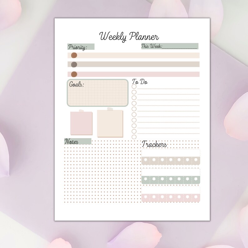 Printable Planner Pages, Planning Pages, Daily Digital Printable ...