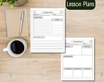Printable Lesson Plan Teachers Planner - Etsy