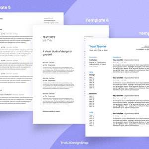 UX Designer Resume Template Bundle, Figma Template, Minimal, Clean ...